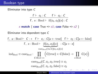 Eliminators into dependent types | PPT