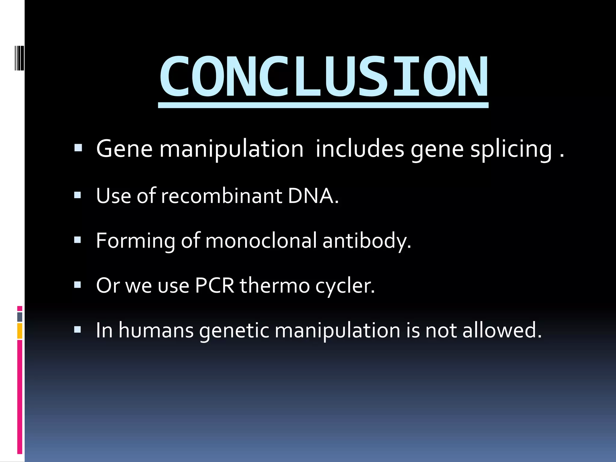 Gene manipulation | PPTX