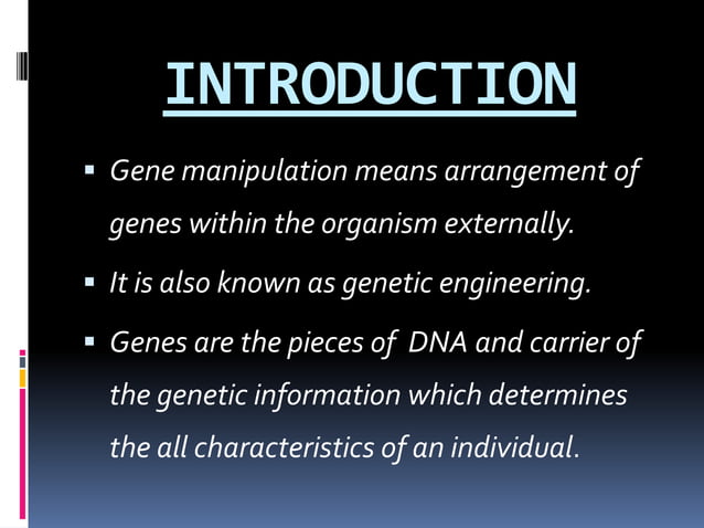 Gene manipulation | PPTX