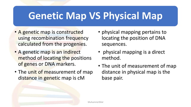Gene mapping / Genetic map vs Physical Map | determination of map ...