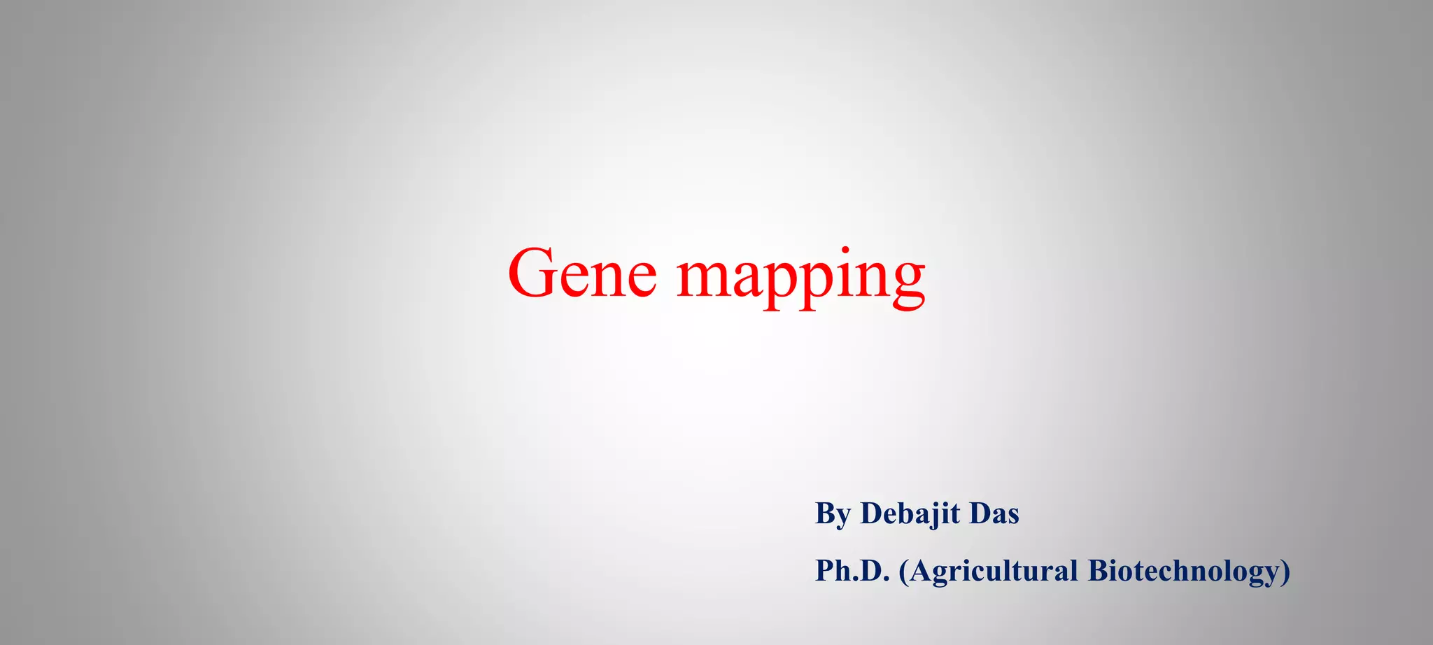 Gene mapping | PPTX