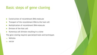 Gene mapping and cloning of disease gene | PPTX