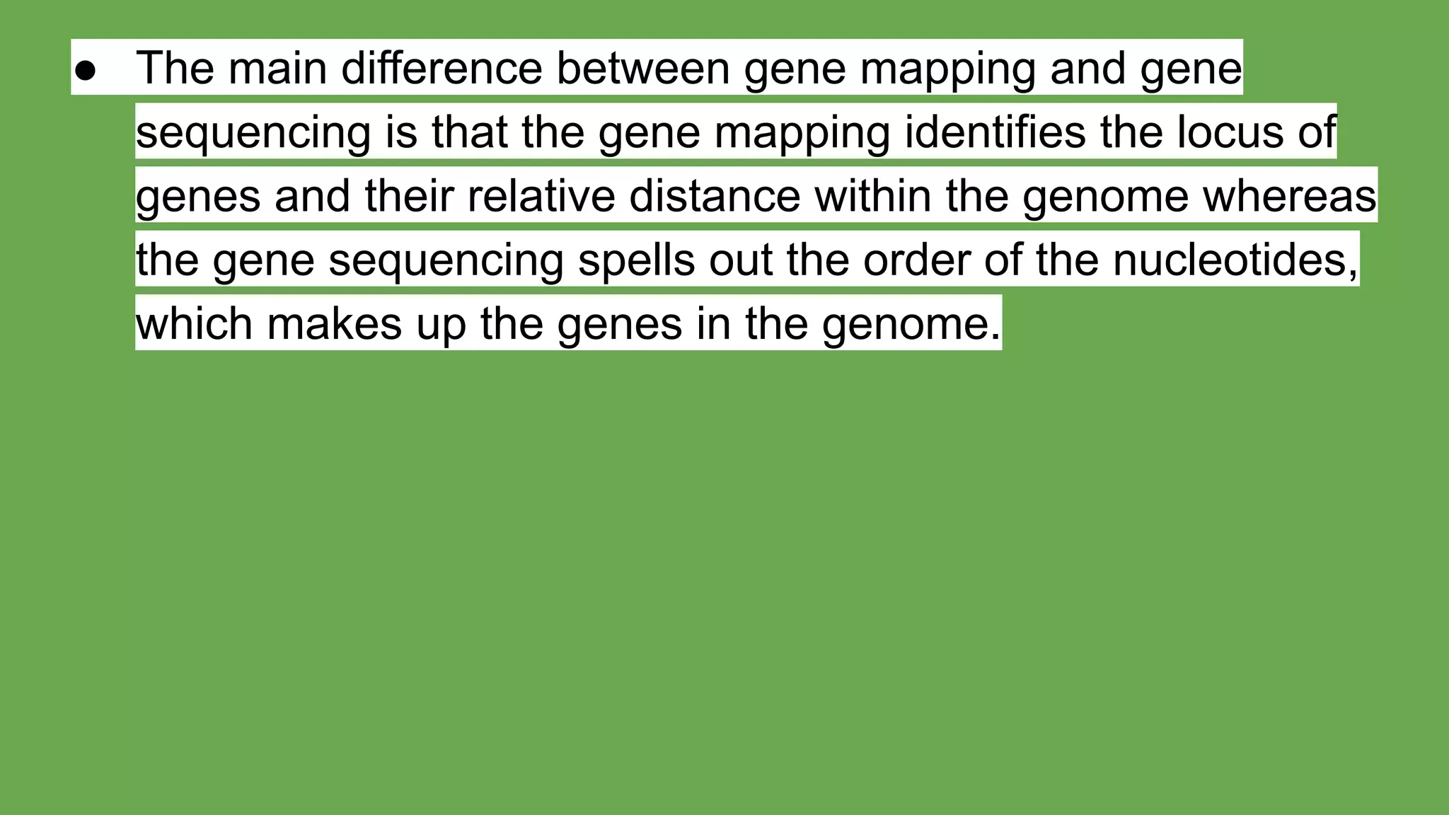 Gene mapping and its sequence | PDF