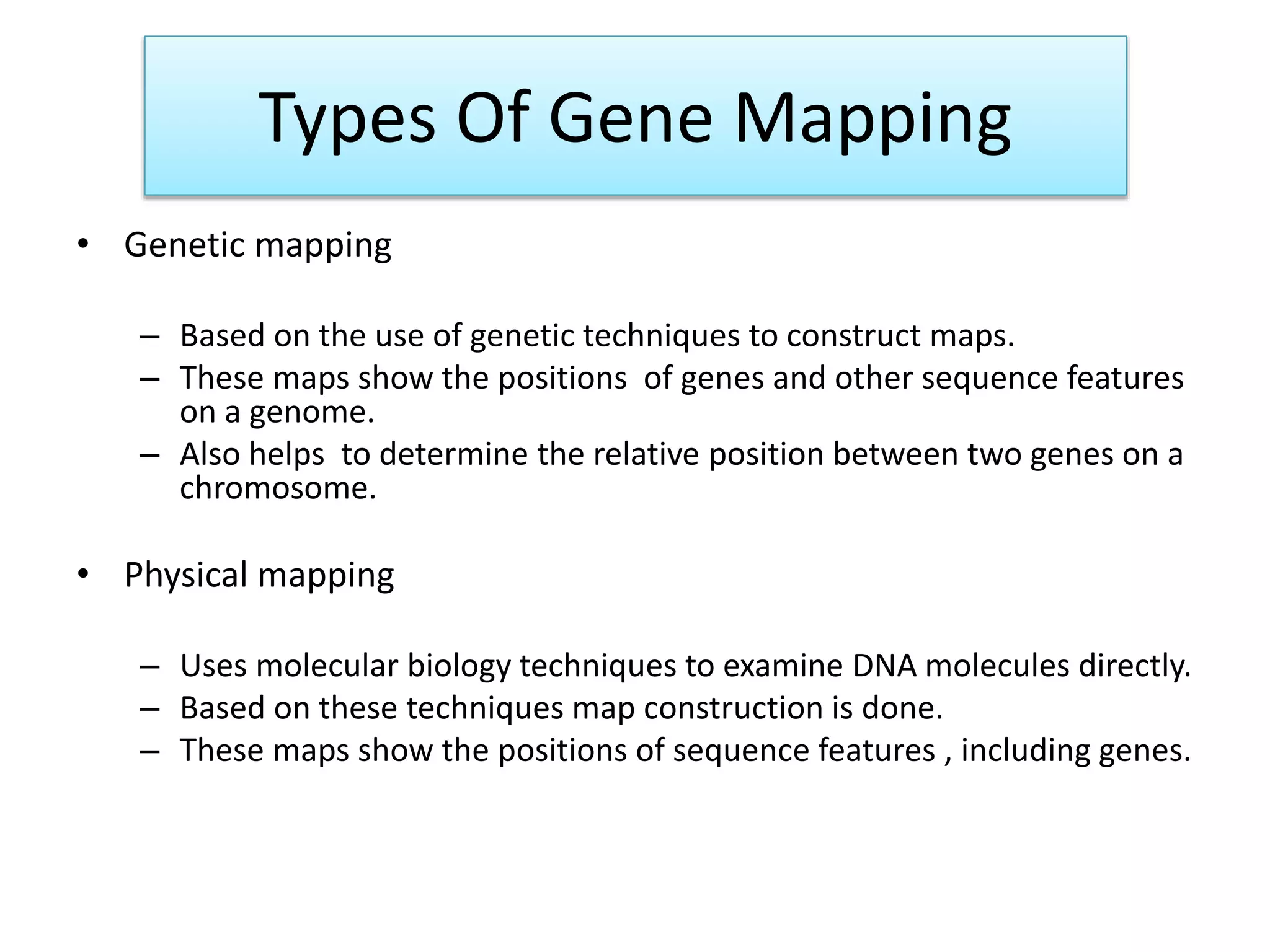 Gene mapping methods | PPTX