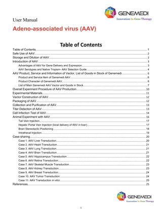 Genemedi aav(adeno associated virus) user manual | PDF