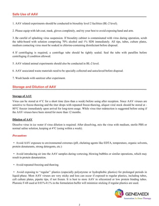 Genemedi aav(adeno associated virus) user manual | PDF