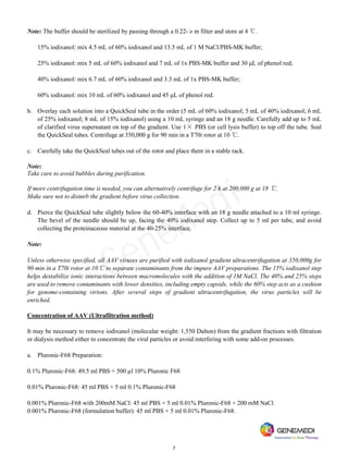 GeneMedi-AAV production protocol-packaging concentration and ...