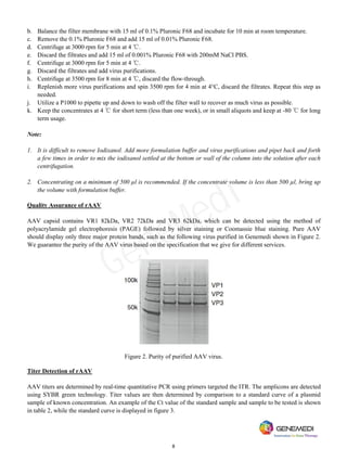 GeneMedi-AAV production protocol-packaging concentration and ...