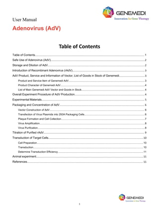 Genemedi adenovirus user manual | PDF
