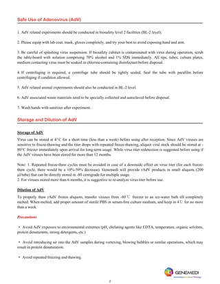 Genemedi adenovirus user manual | PDF