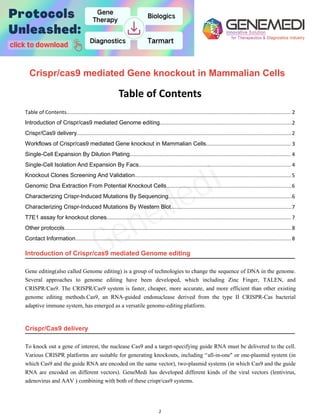 Genemedi-Crispr_cas9_Protocol. pdf | PDF
