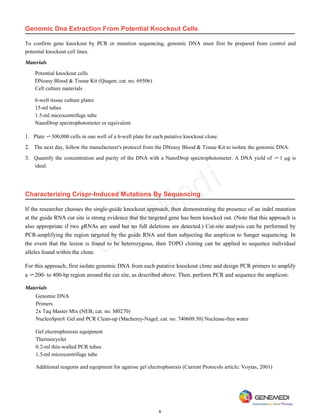 GeneMedi-Crispr cas9-protocol | PDF