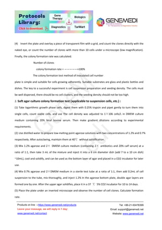 GeneMedi's Protocol Of Colony Forming Assay | PDF