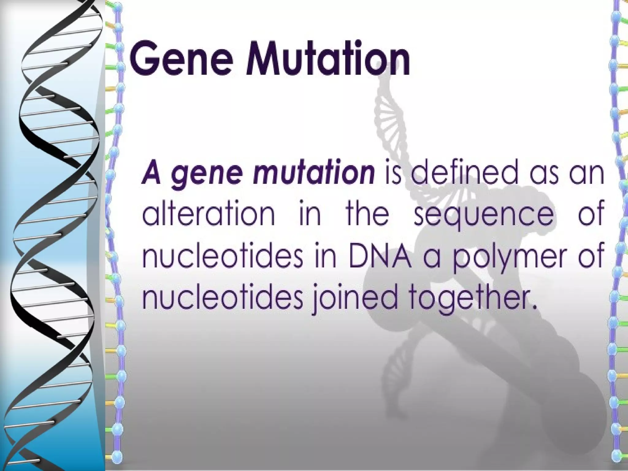 Gene mutation and its types | PPT