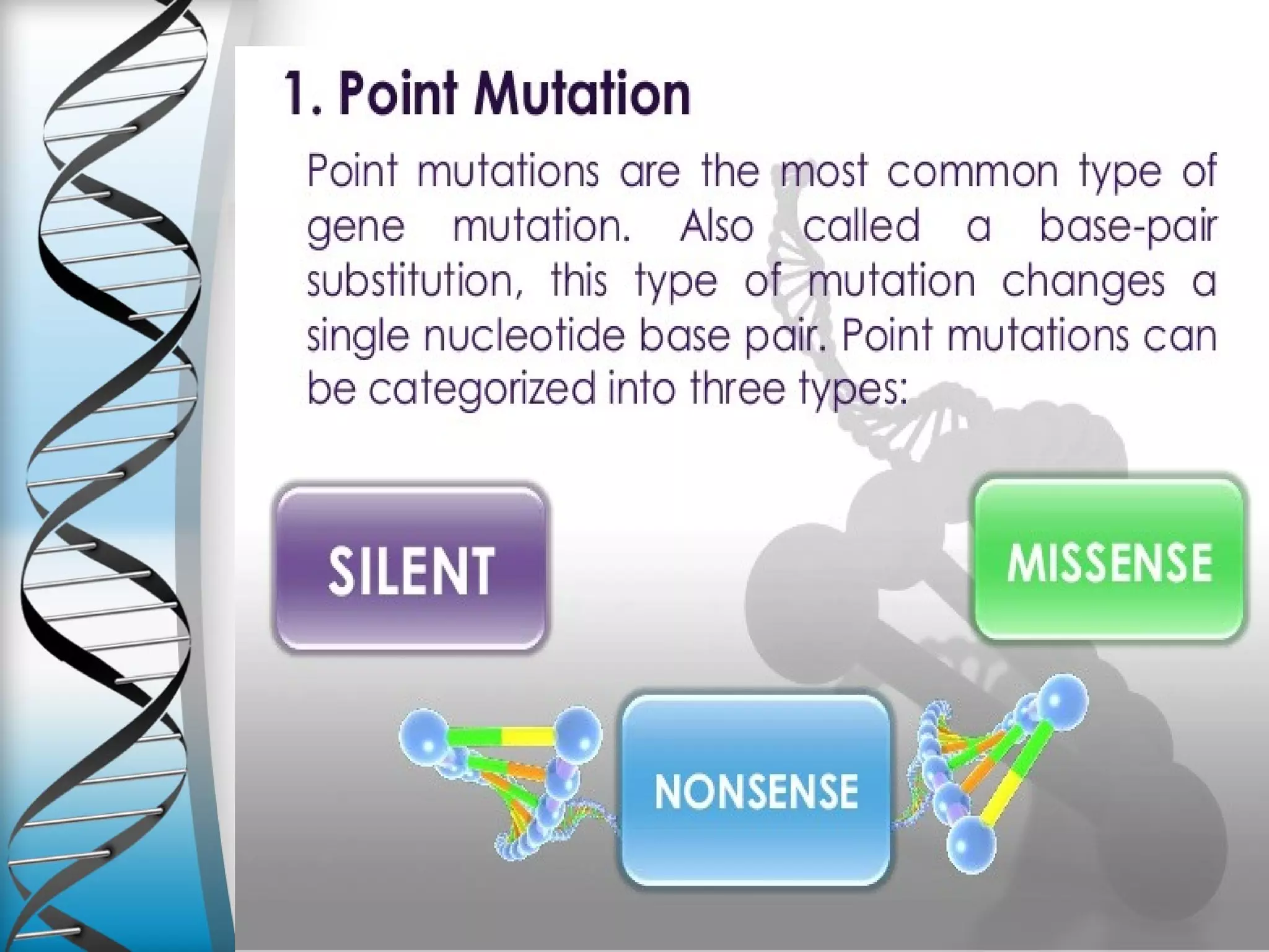 Gene mutation and its types | PPT