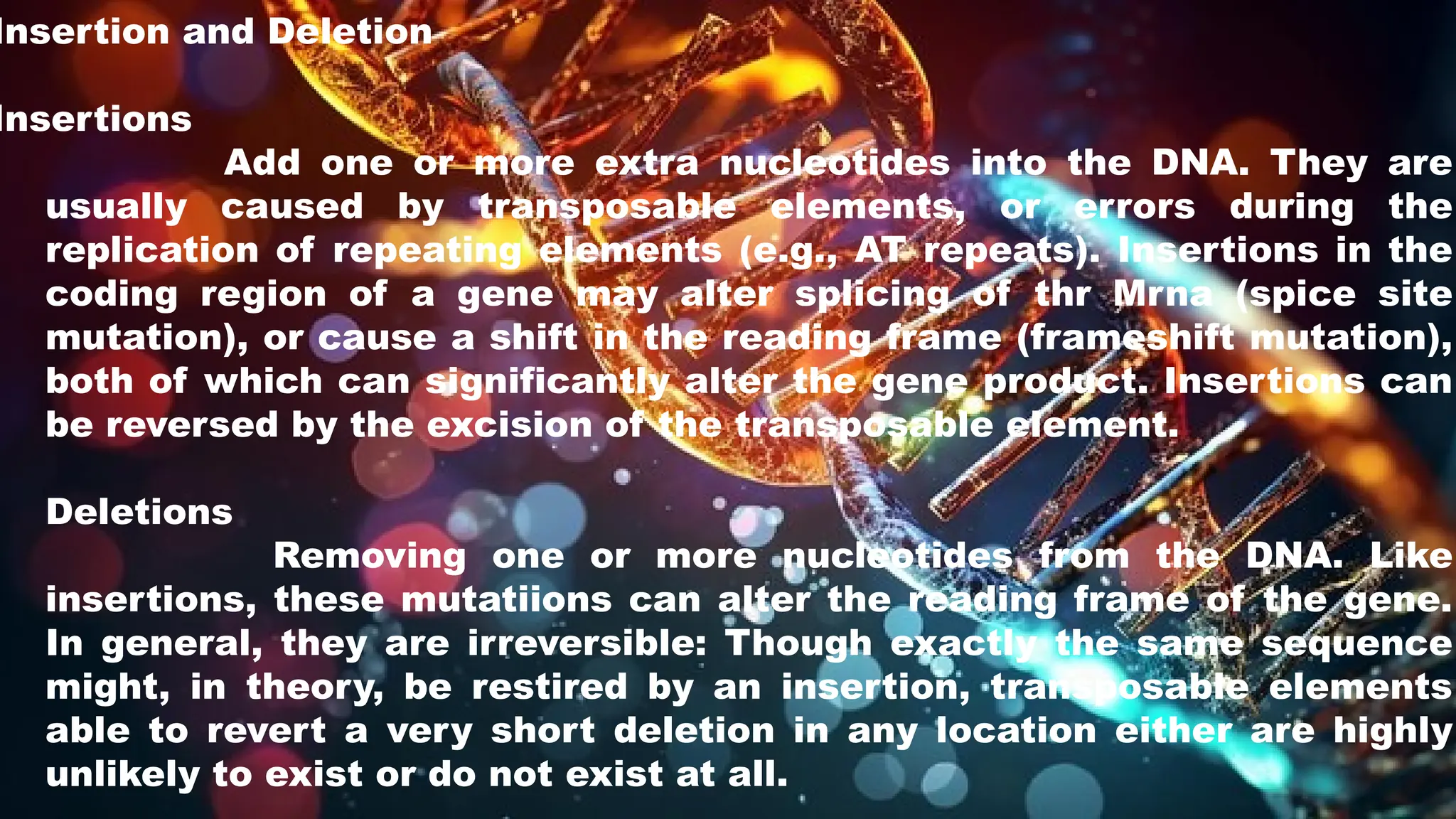 GENE MUTATION - process of reducing gene | PPTX