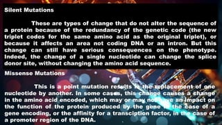 GENE MUTATION - process of reducing gene | PPTX