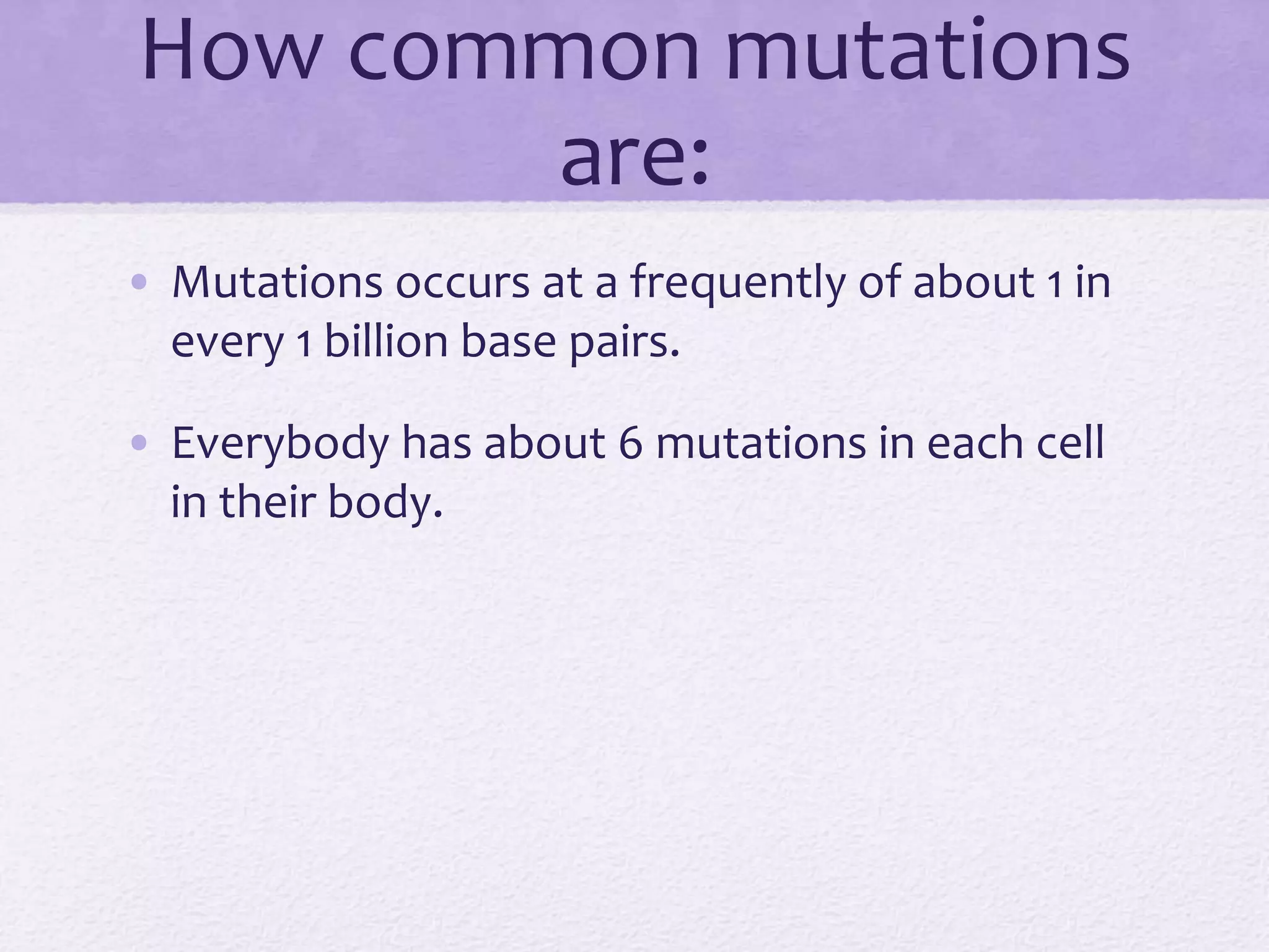 Gene mutation IN Detail And structure Symptoms Cause | PPTX