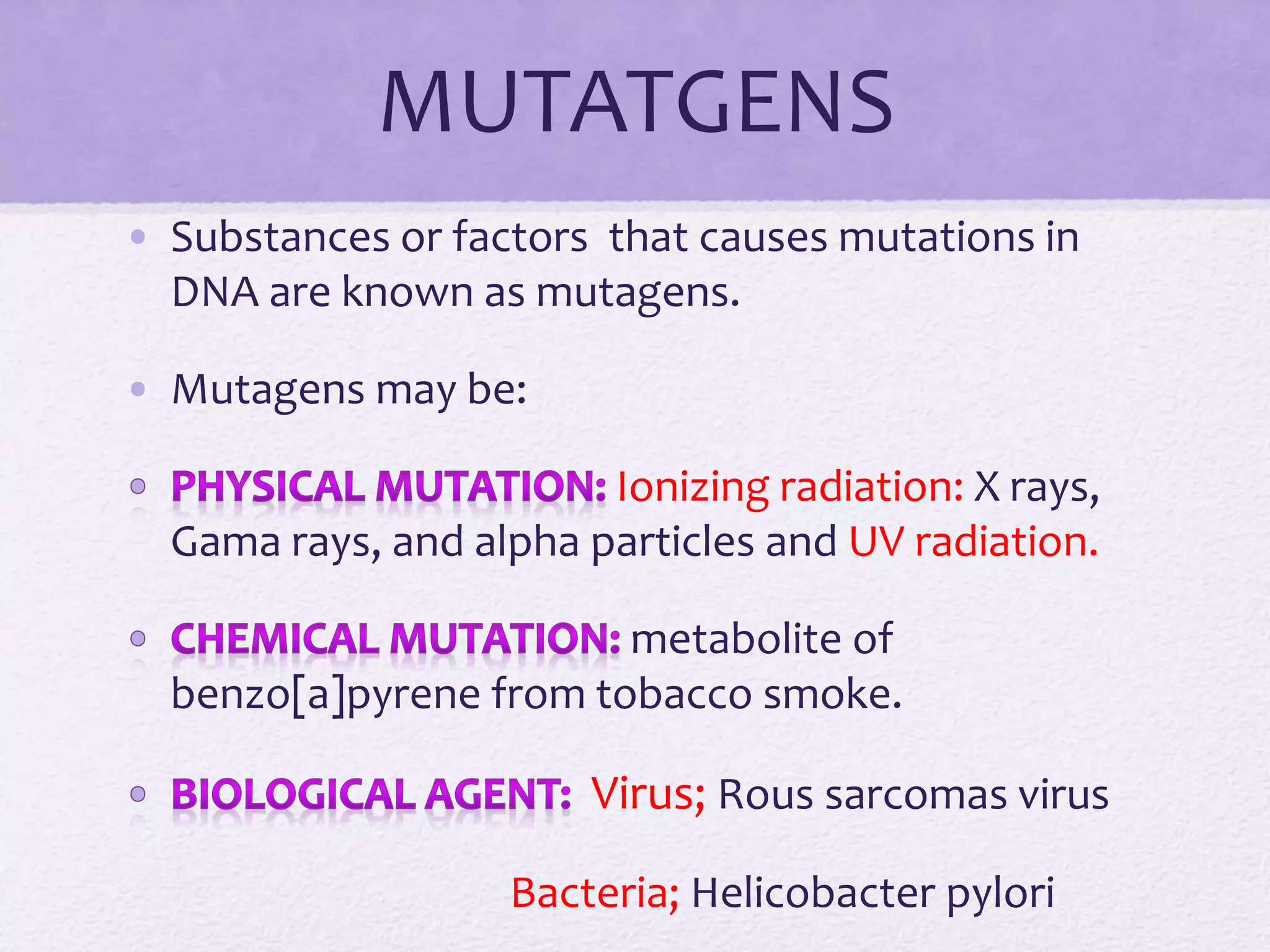 Gene mutation IN Detail And structure Symptoms Cause | PPTX