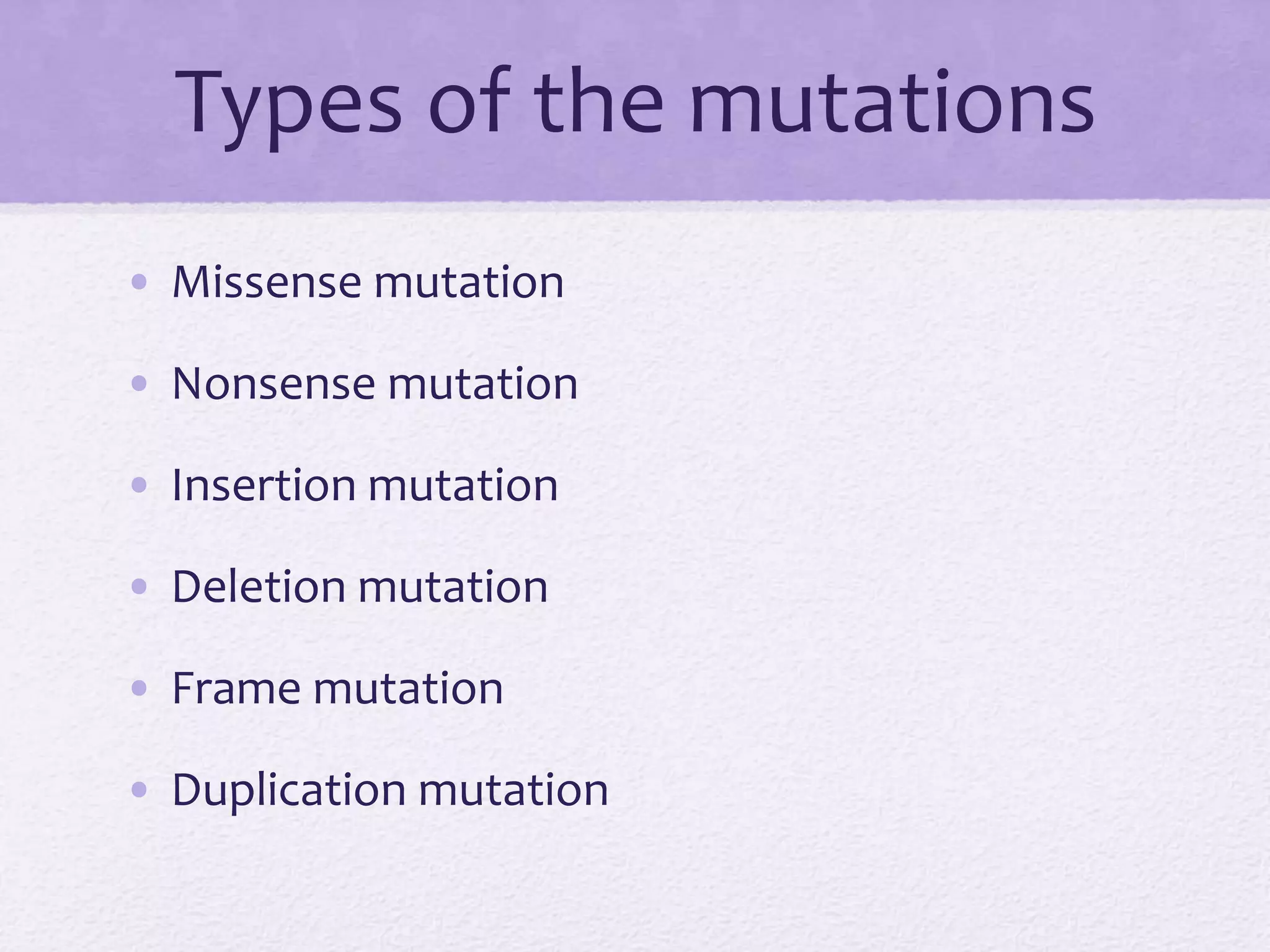 Gene mutation IN Detail And structure Symptoms Cause | PPTX