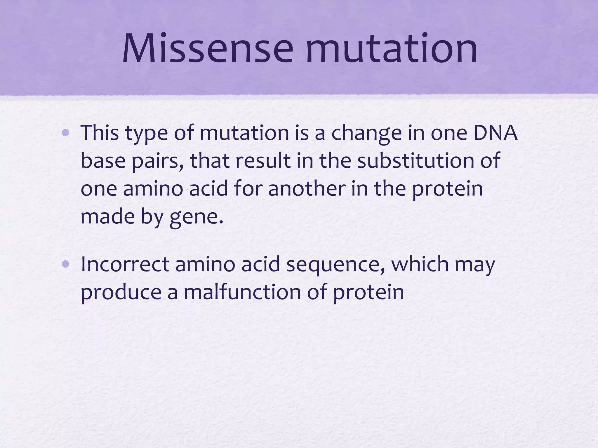 Gene mutation IN Detail And structure Symptoms Cause | PPTX