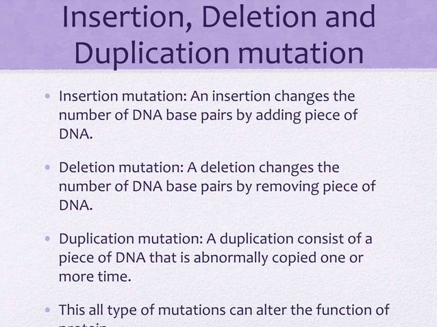Gene mutation IN Detail And structure Symptoms Cause | PPTX