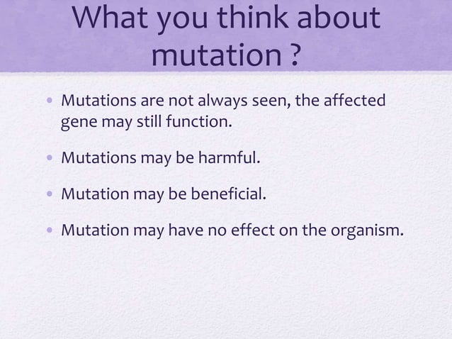 Gene mutation IN Detail And structure Symptoms Cause | PPTX