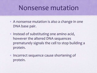 Gene mutation IN Detail And structure Symptoms Cause | PPTX