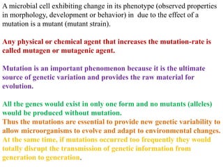 Gene mutations spontaneous and induced | PPTX
