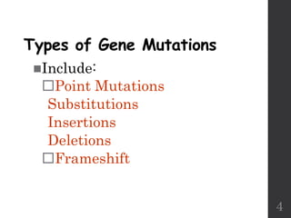 GENE MUTATIONS POWERPOINT PRESENTATION | PPTX