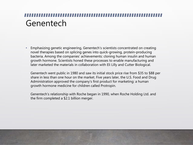History of Genentech | PPTX