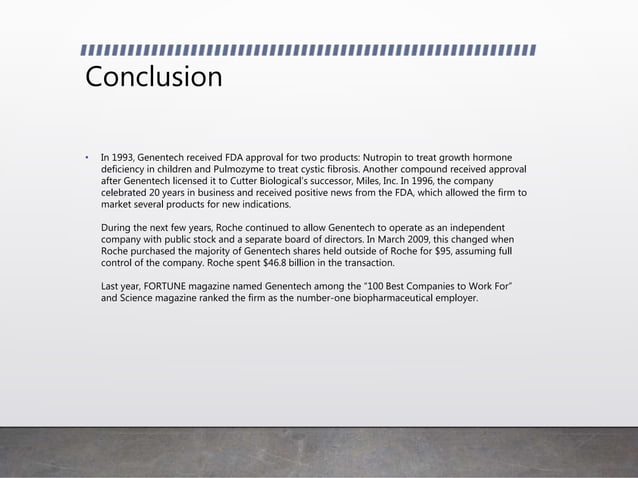 History of Genentech | PPTX