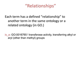 Light Intro to the Gene Ontology | PPTX