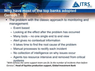 Geneos Corporate Overview June 2010 | PPT