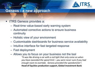 Geneos Corporate Overview June 2010 | PPT