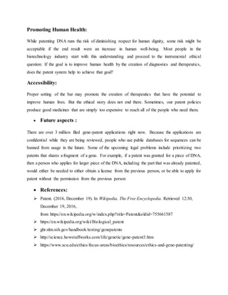 Gene patenting | DOCX
