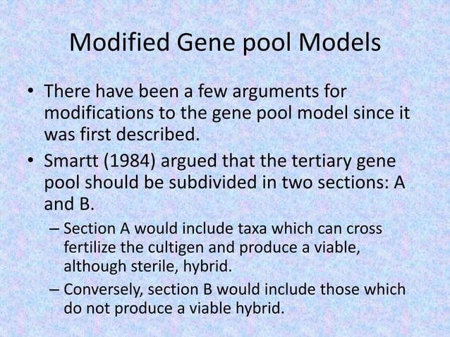 Gene pool concept for breeding purpose | PDF | Genetics | Science