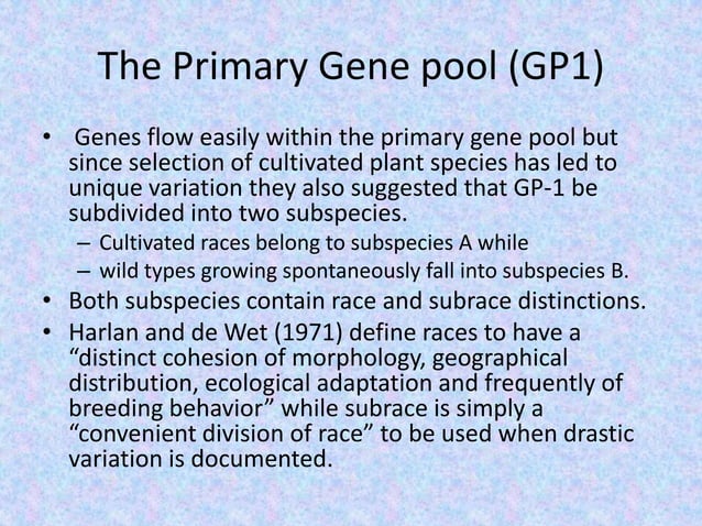 Gene pool concept for breeding purpose | PDF | Genetics | Science