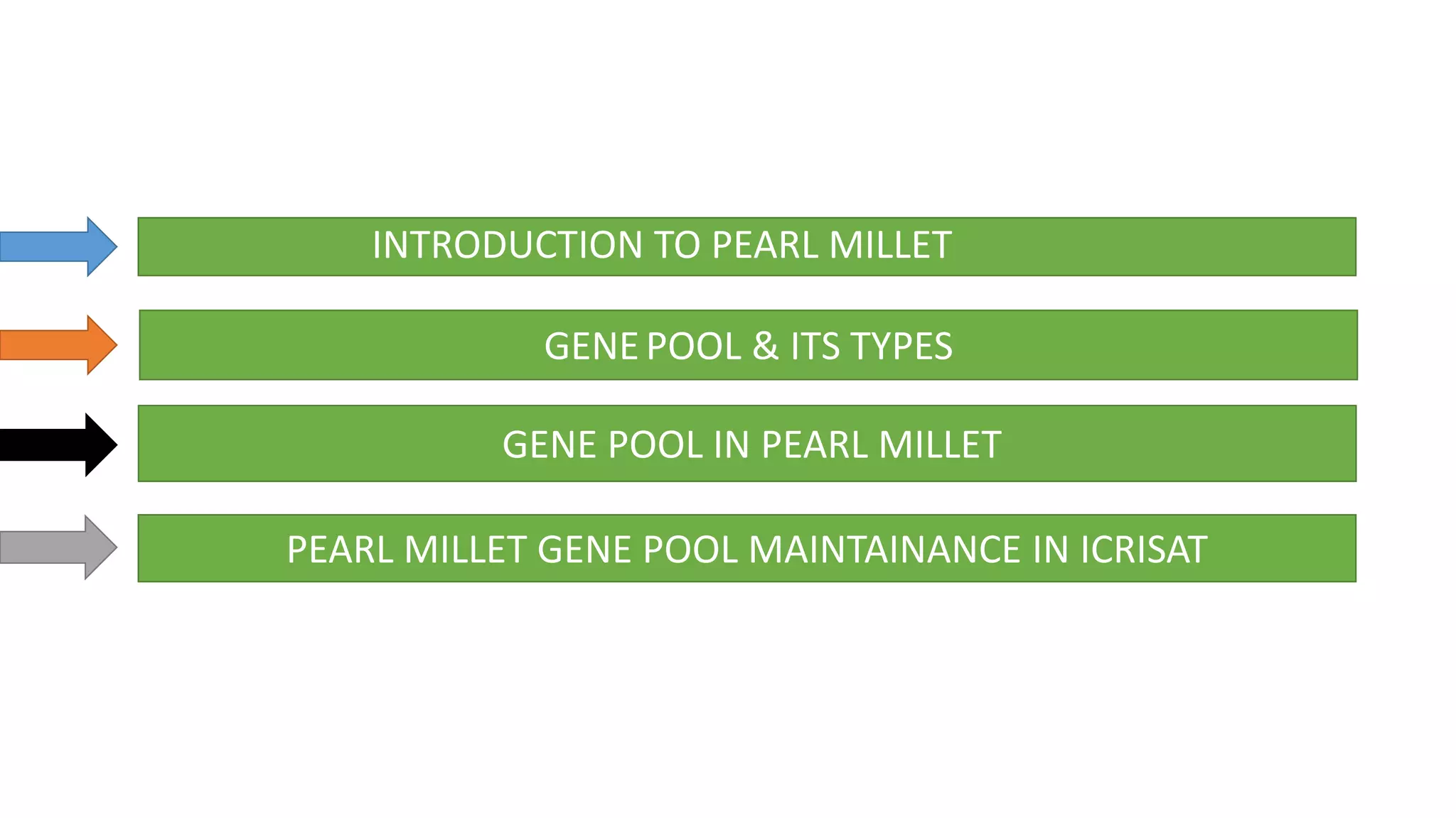 Genepool of pearl millet | PPTX