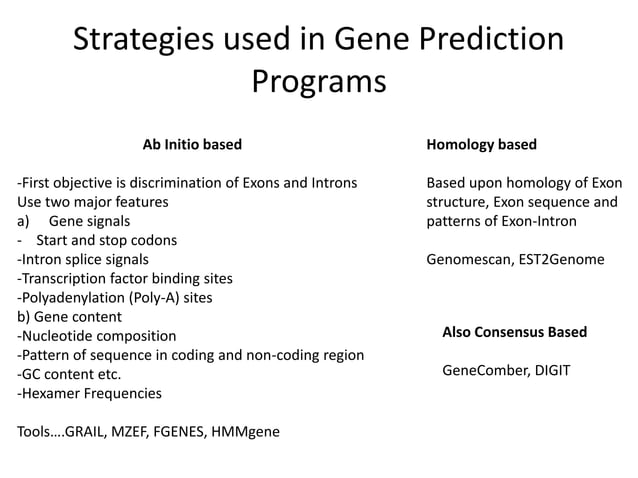 Gene Prediction | PPTX