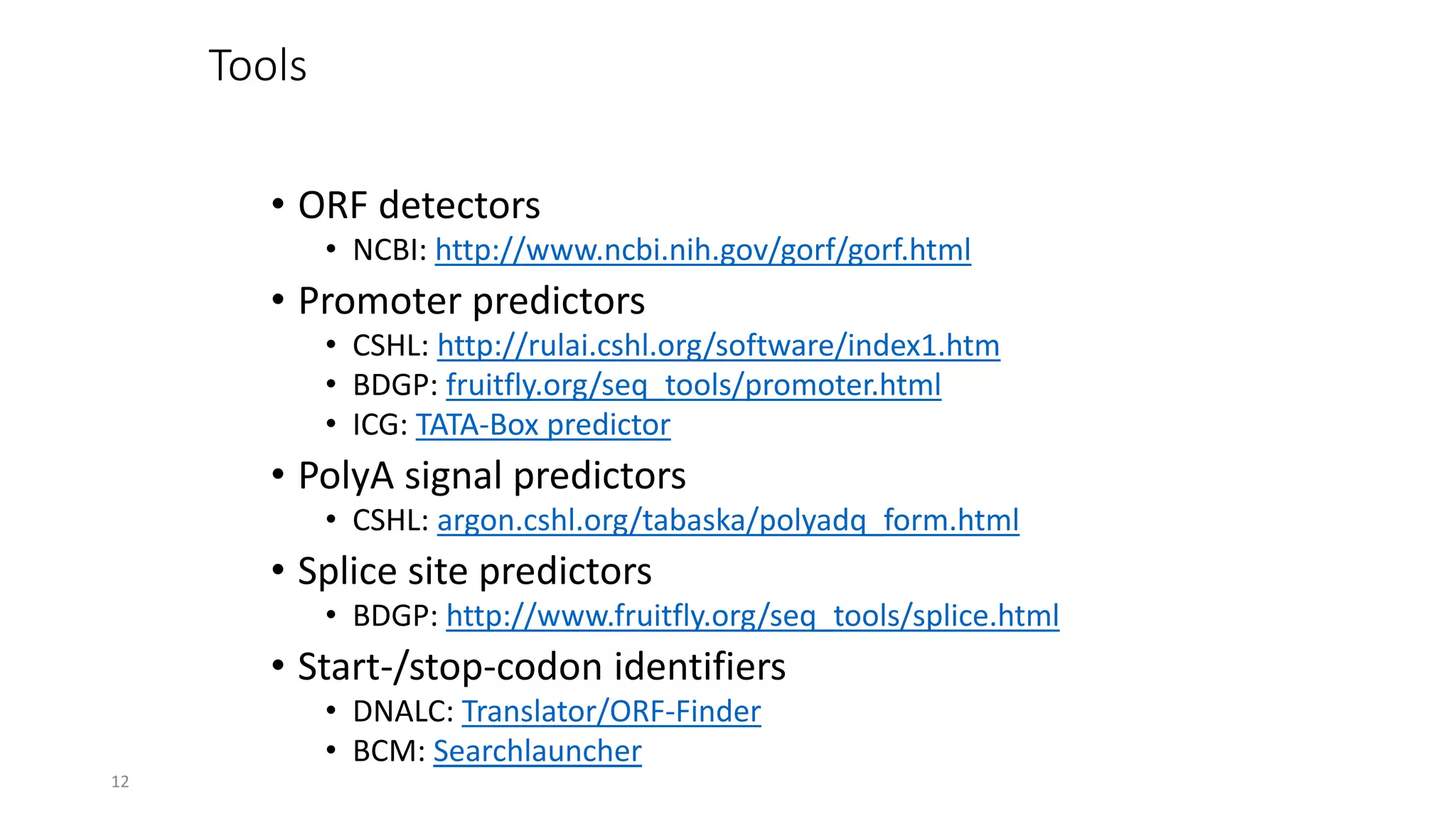 gene prediction methods.pptx | Genetics | Science