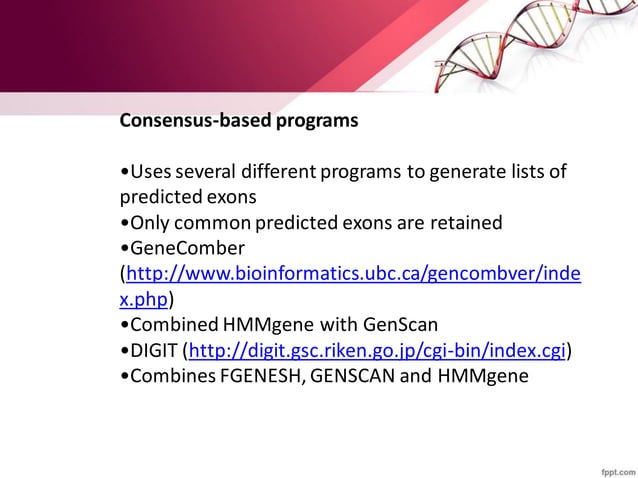 Gene prediction methods vijay | PDF | Genetics | Science