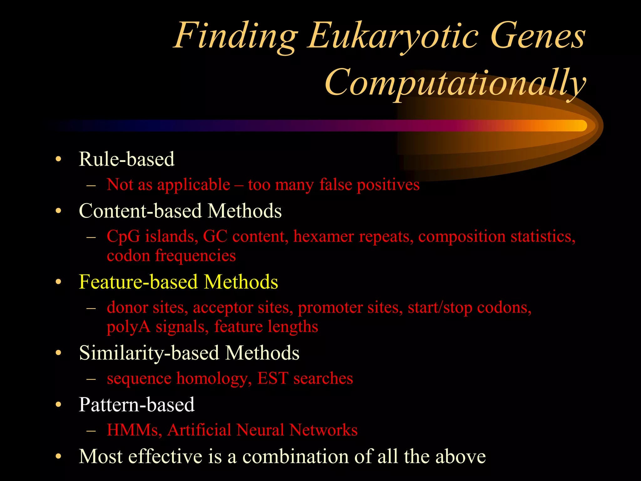 Gene prediction method | PDF