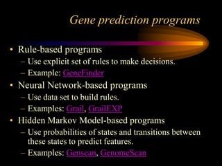Gene prediction method | PPT