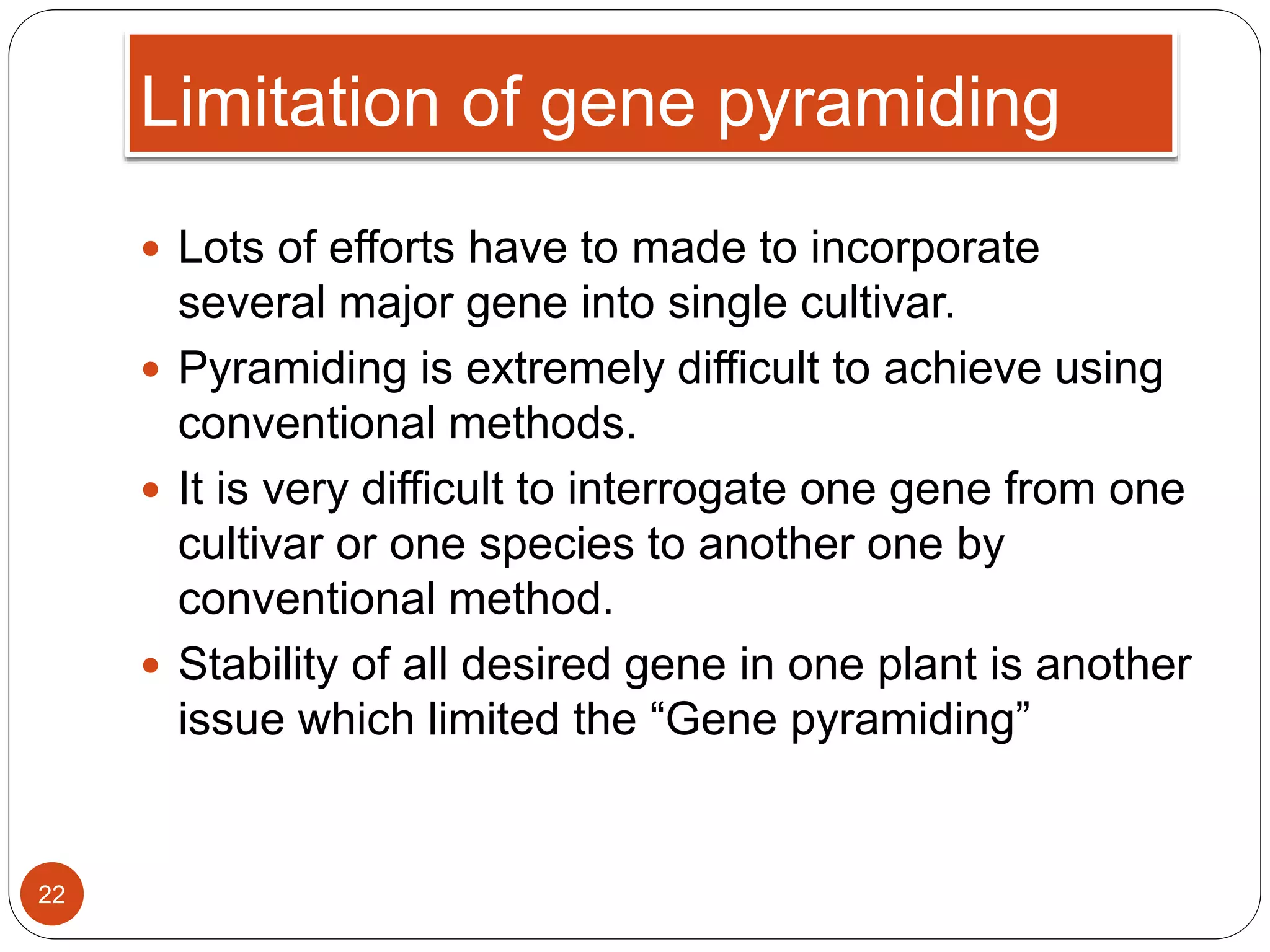 Gene pyramiding | PPTX