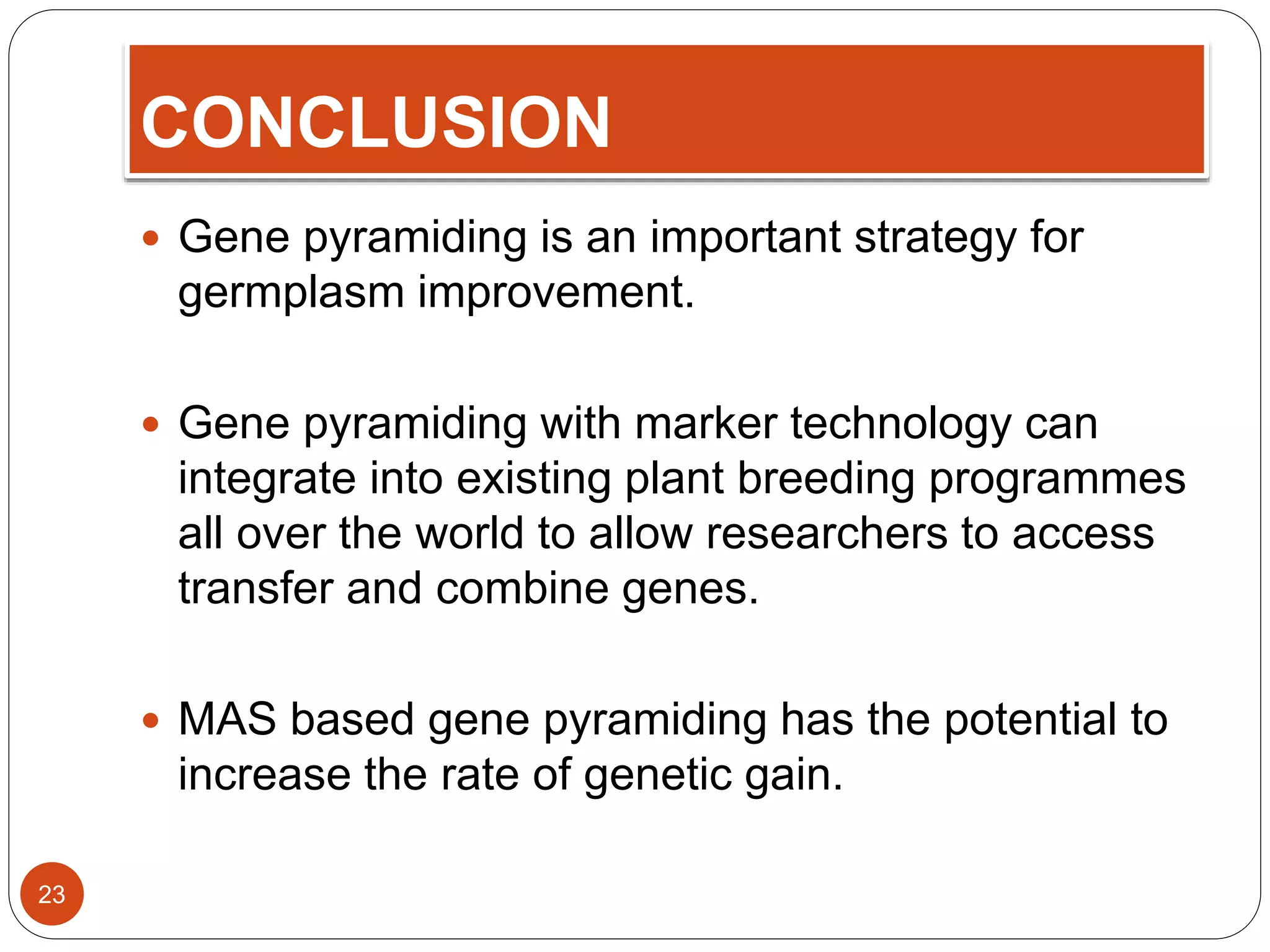 Gene pyramiding | PPTX