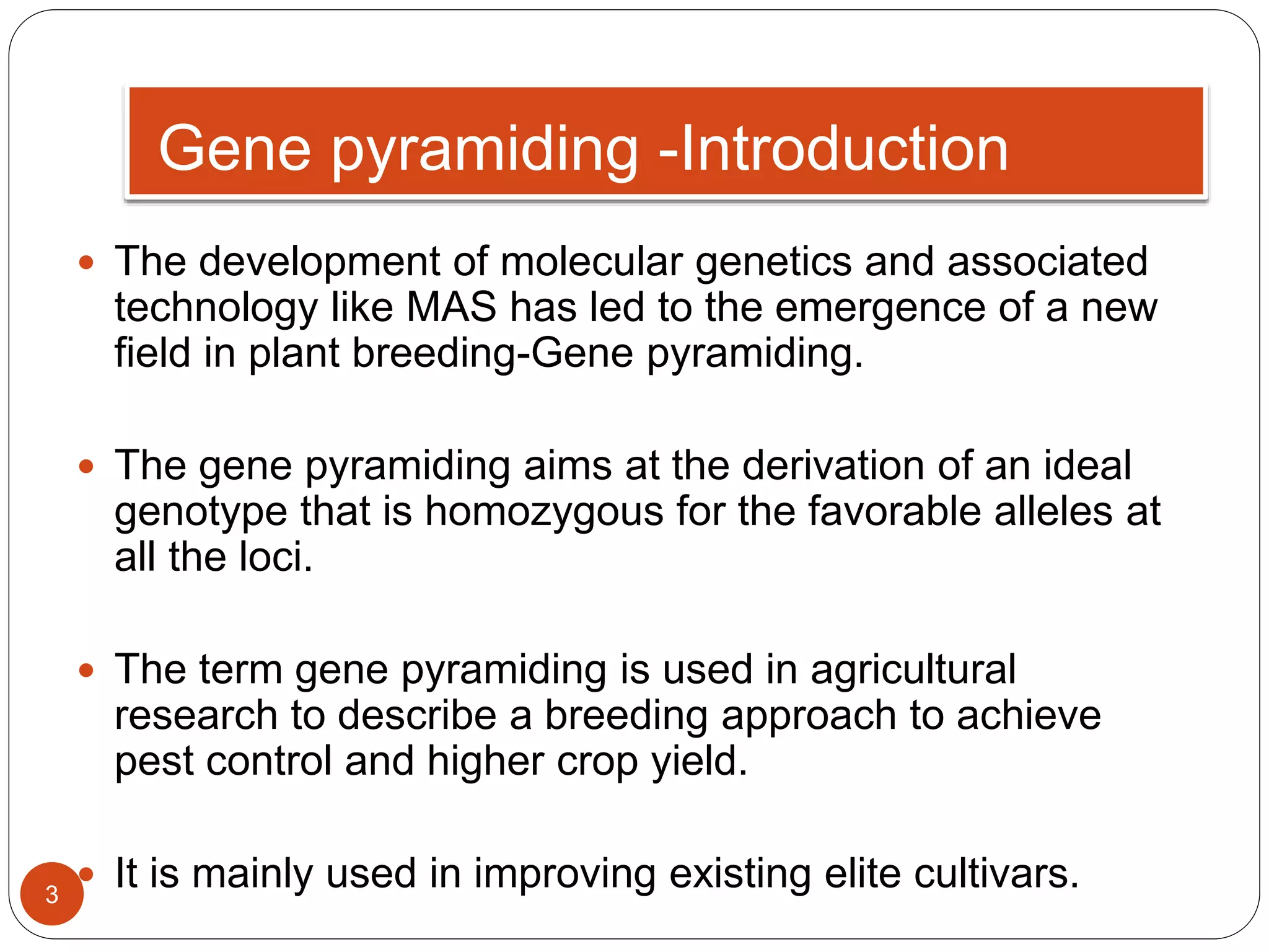 Gene pyramiding | PPTX