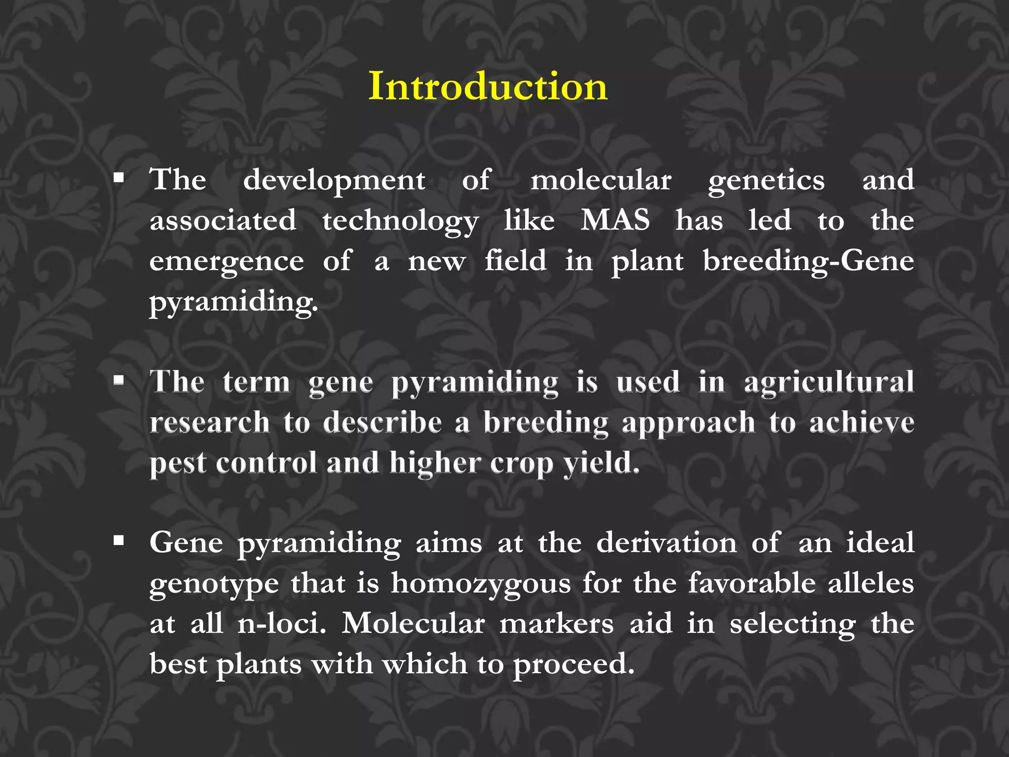 Gene pyramiding | PPTX