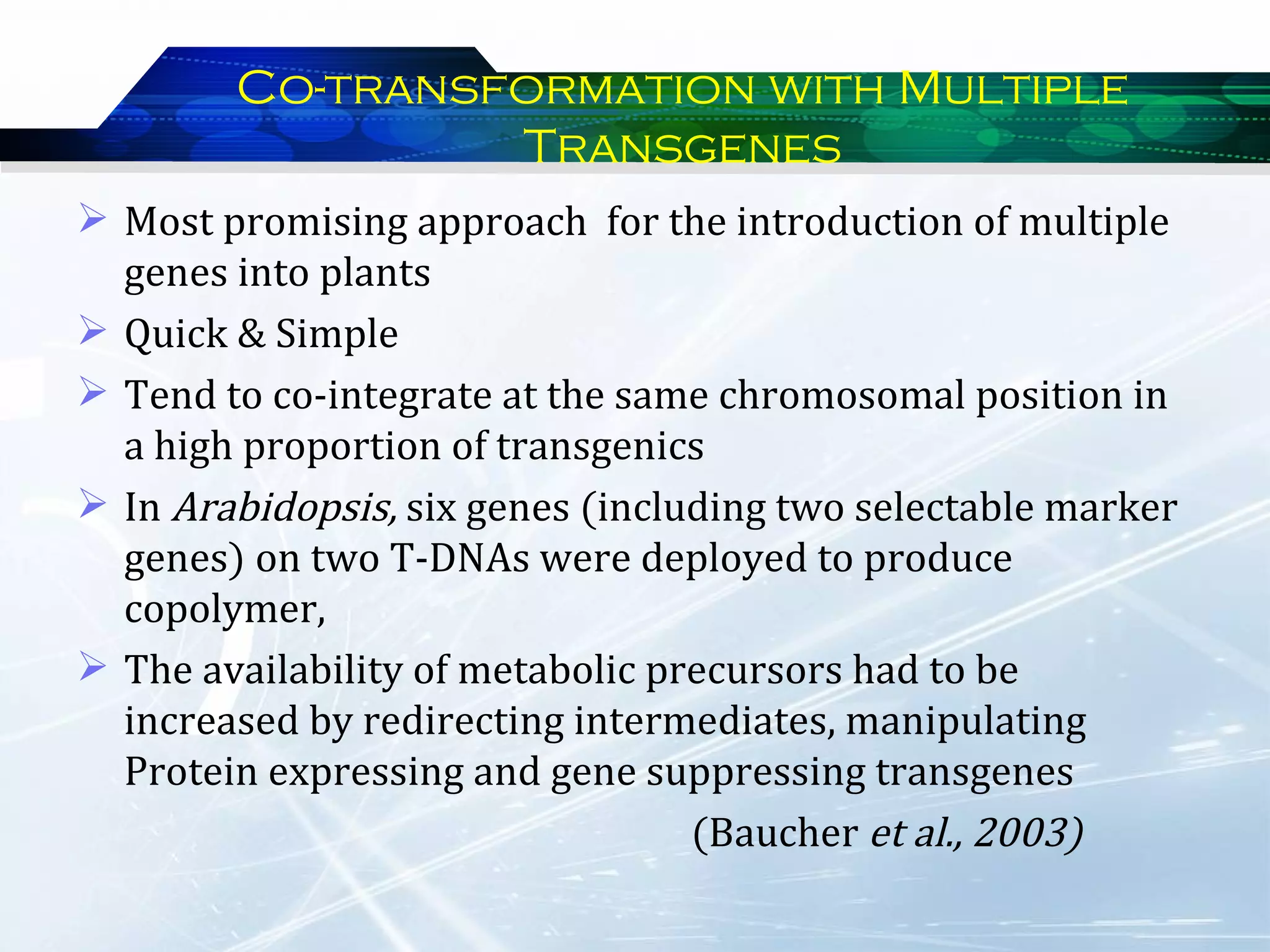 Genepyramiding for biotic resistance | PPT