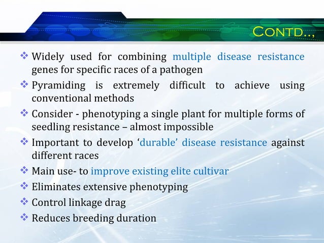 Genepyramiding for biotic resistance | PPT